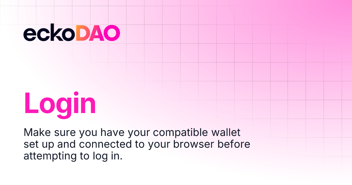 Login | eckoDAO